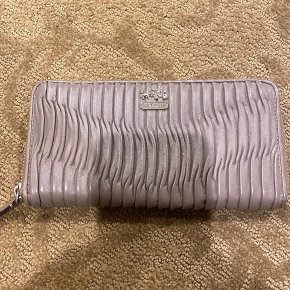 Coach | Bags | Coach Zippy Wallet Pretty Brown Color With Texture ...